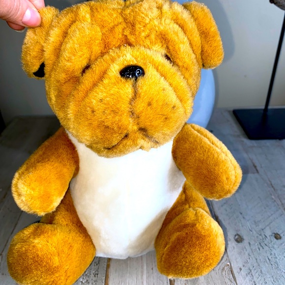 LOGO by Lori Goldstein | Toys | Bulldog 9 Brown White Plush Stuffed ...